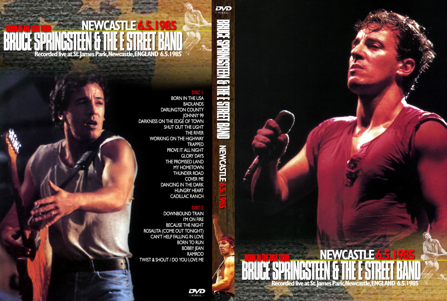 Bruce Springsteen Live In Newcastle 1985 : Front | DVD Covers | Cover ...